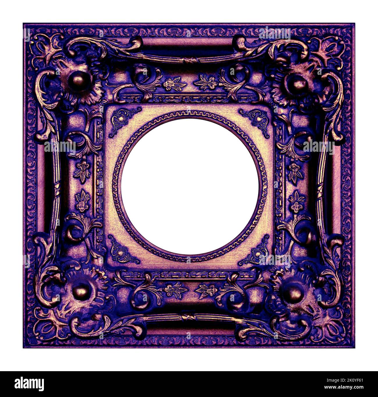 Vintage purple frame isolated on the white background Stock Photo - Alamy