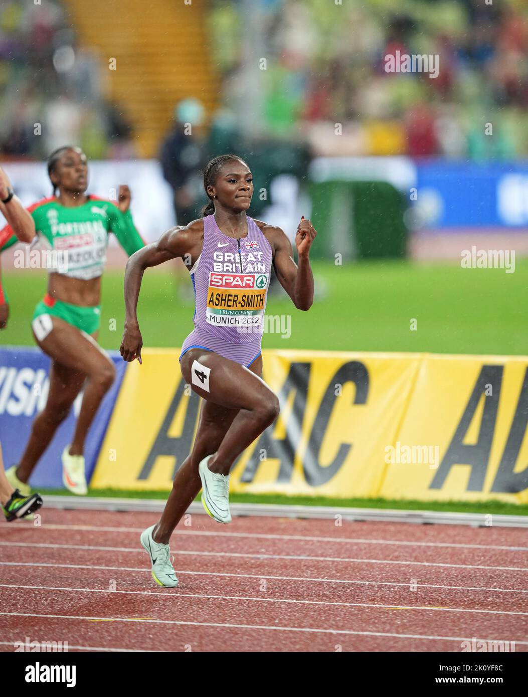Dina Asher Smith Participating In The 200 Meters Of The European