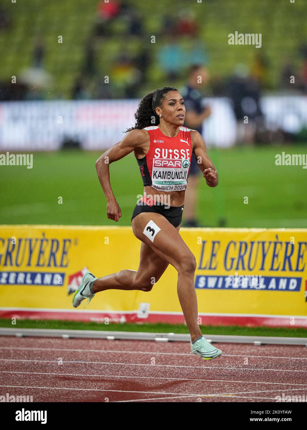 Mujinga Kambundji participating in the 200 meters of the European ...