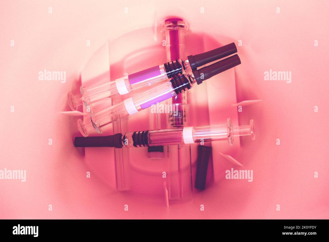 Syringes inside a Sharps Collector Stock Photo - Alamy