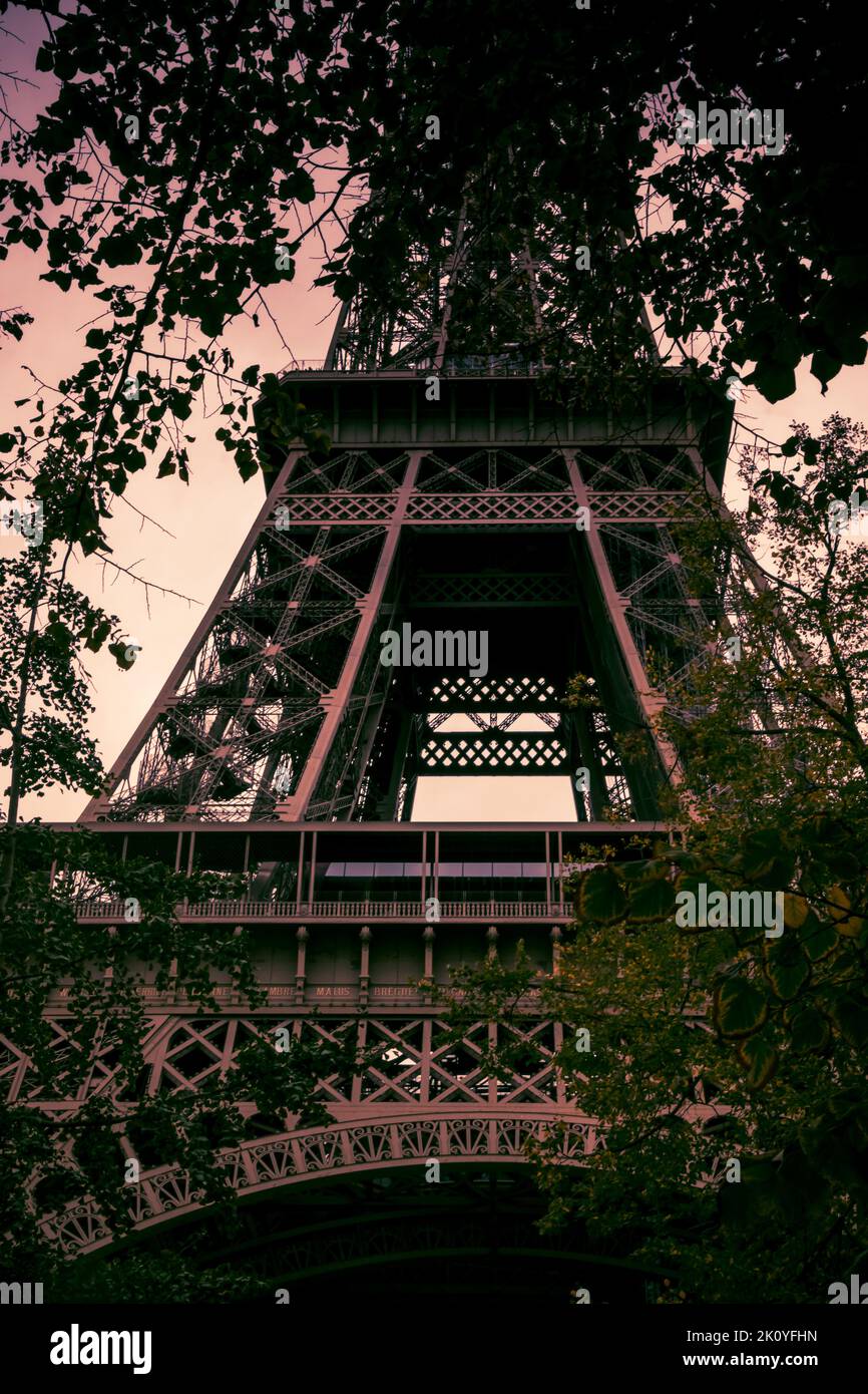 Structure eiffel tower paris france landmark frame hi-res stock ...