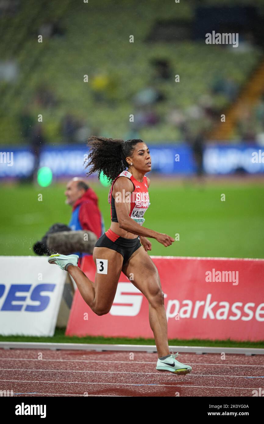 Mujinga Kambundji participating in the 200 meters of the European ...