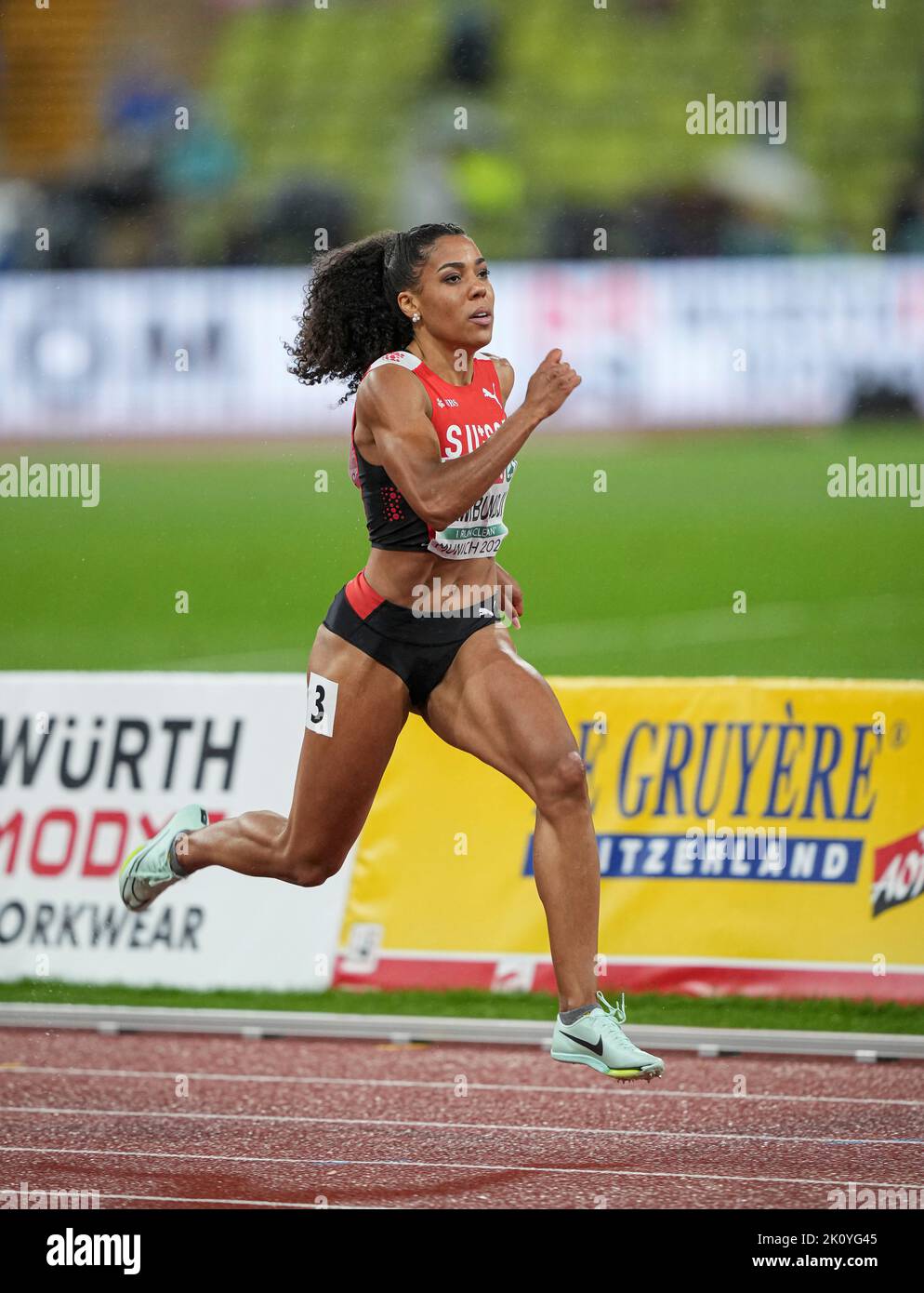 Mujinga Kambundji participating in the 200 meters of the European ...