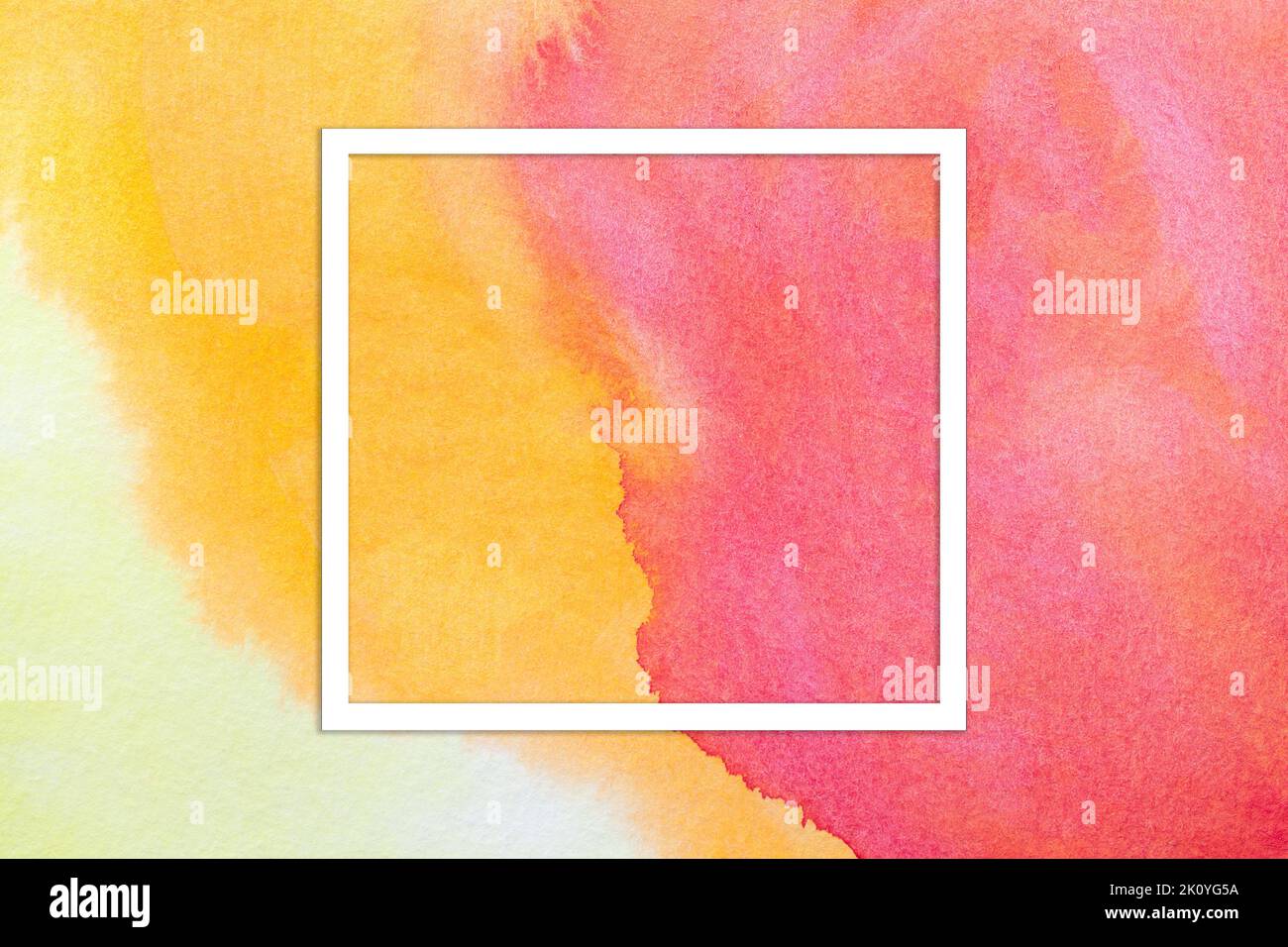 Abstract art background light red and yellow colors with white square ...