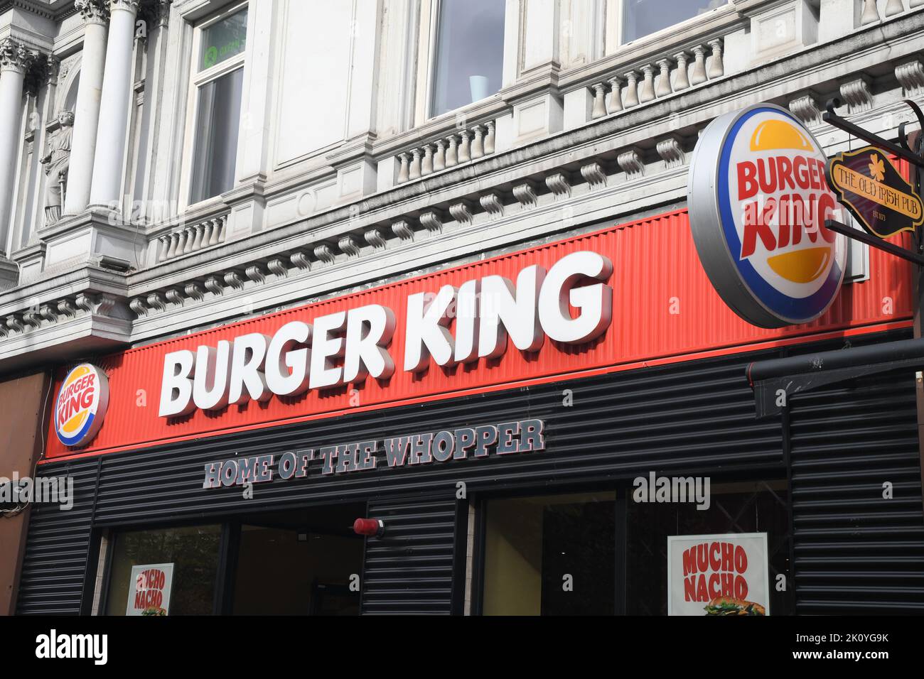 Copenhagen /Denmark/14 September 2022/ Burger king fast food restauranton vesterbrogde in danish ...