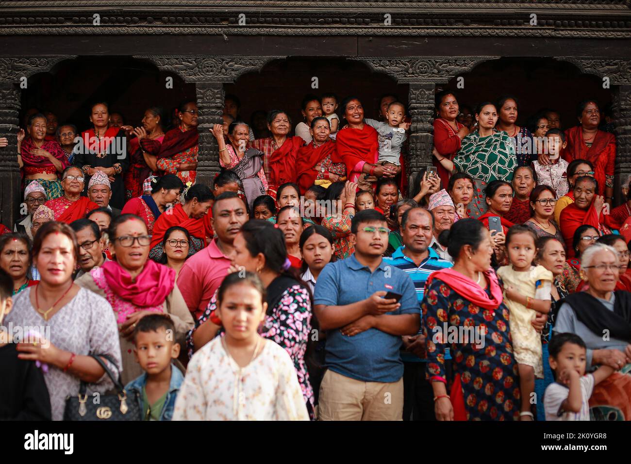 Bhaktapur, Bagmati, Nepal. 14th Sep, 2022. Crowd thronged at Bhaktapur ...