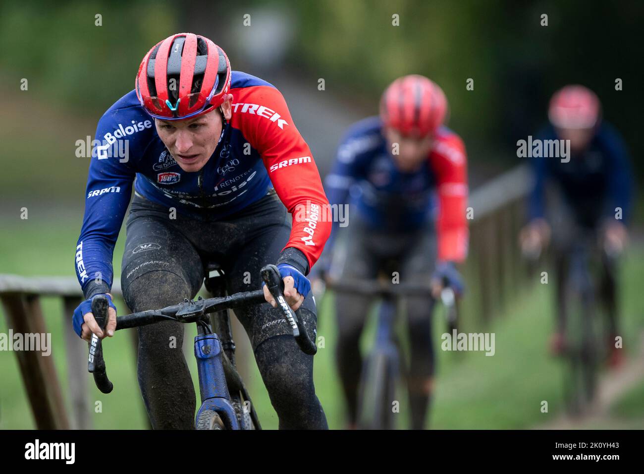 Belgian Thijs Aerts pictured in action during the team presentation of ...