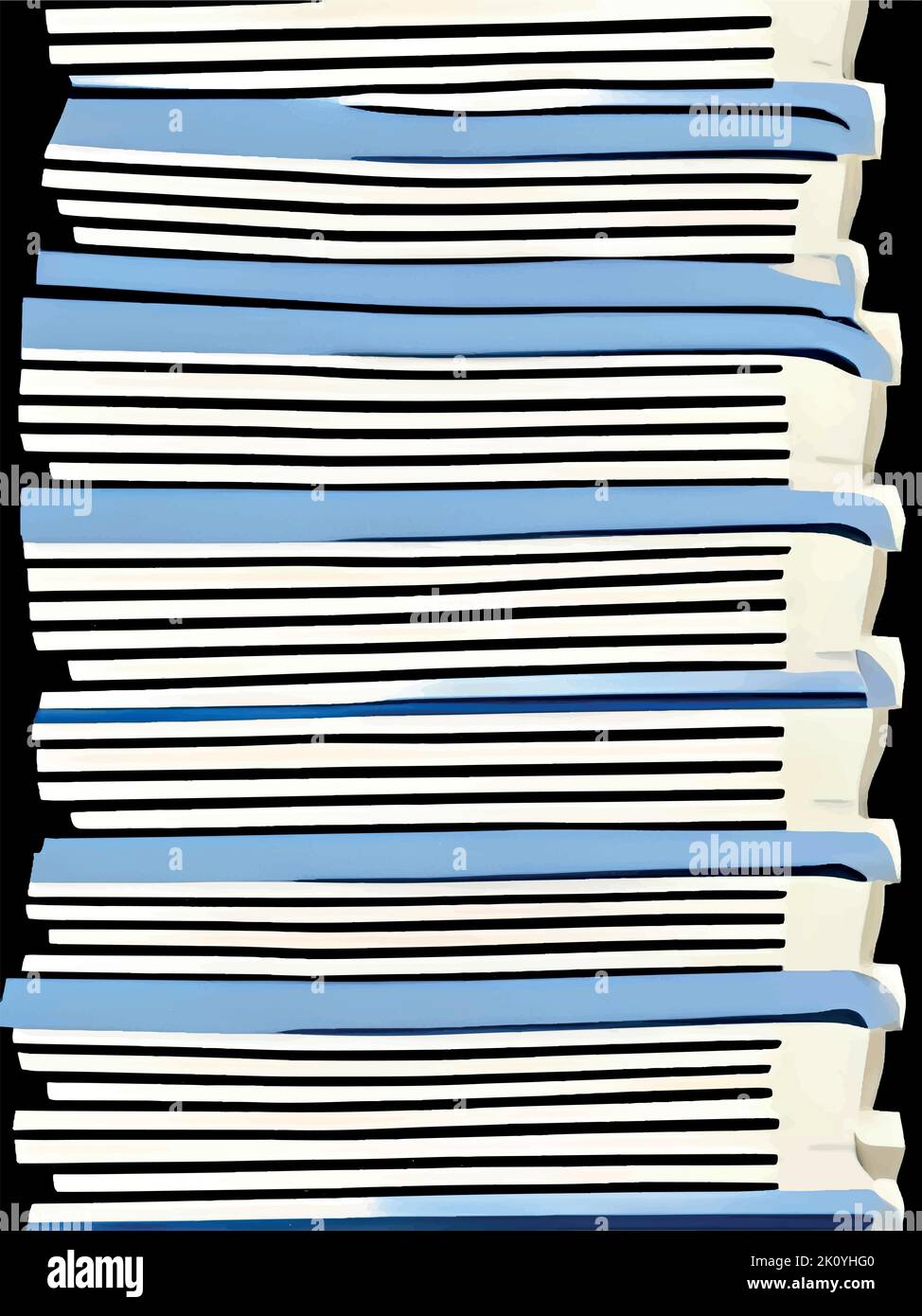 A vertical of a stack of daily newspapers on a dark background Stock ...