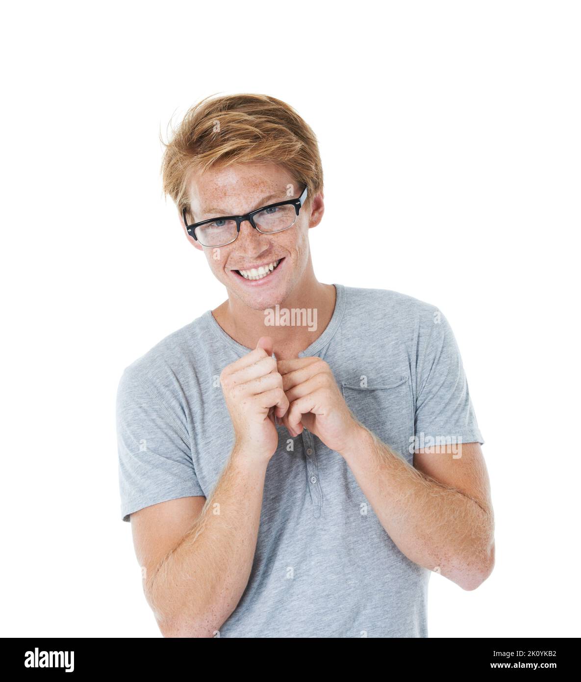 Feeling confident and looking casual. Studio portrait of a handsome ...