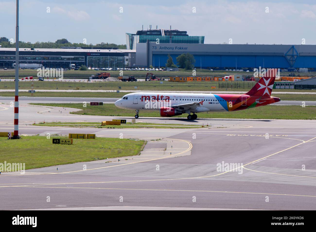 Air Malta Plane At Schiphol Airport The Netherlands 25-5-2022 Stock ...