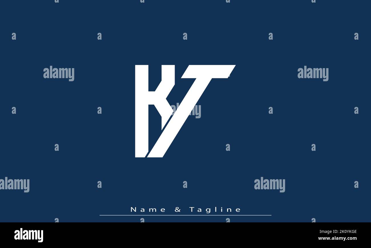 Alphabet letters Initials Monogram logo KT , TK Stock Vector Image ...