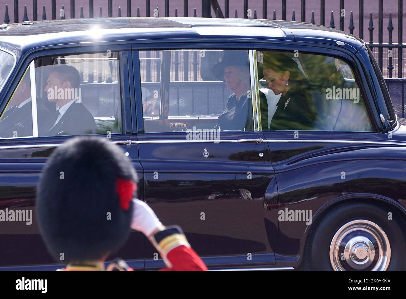 The Queen Consort and the Princess of Wales during the ceremonial ...