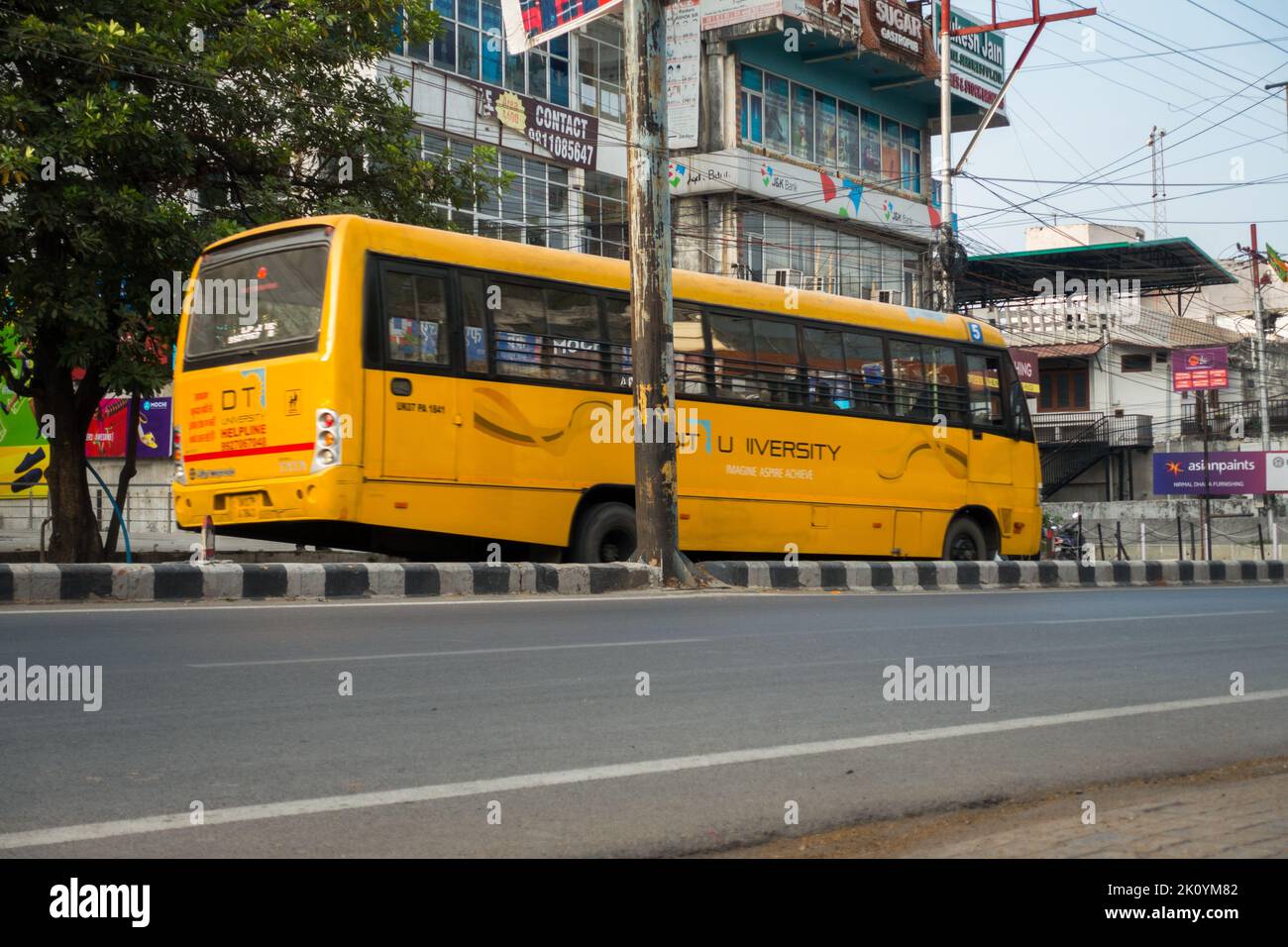 April 13th 2022, Dehradun City Uttarakhand India. A big yellow DIT ...
