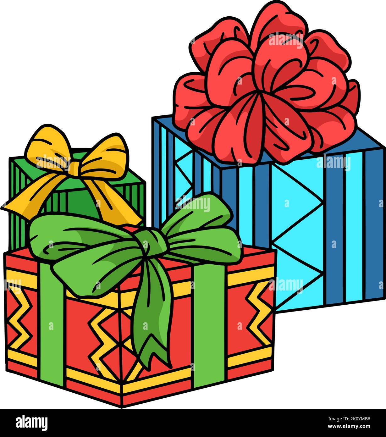 Gifts Cartoon Colored Clipart Illustration Stock Vector Image & Art - Alamy