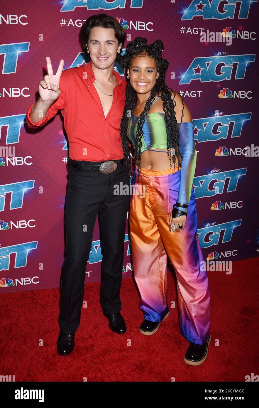 Drake Milligan and Sara James arriving to the "America's Got Talent ...