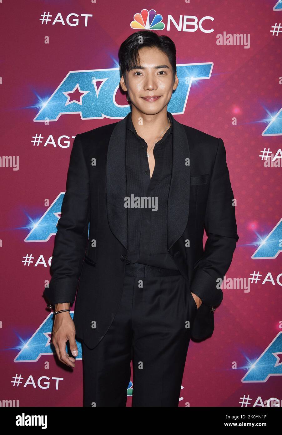 Yu Hojin arriving to the "America's Got Talent" Live Show Season 17 ...