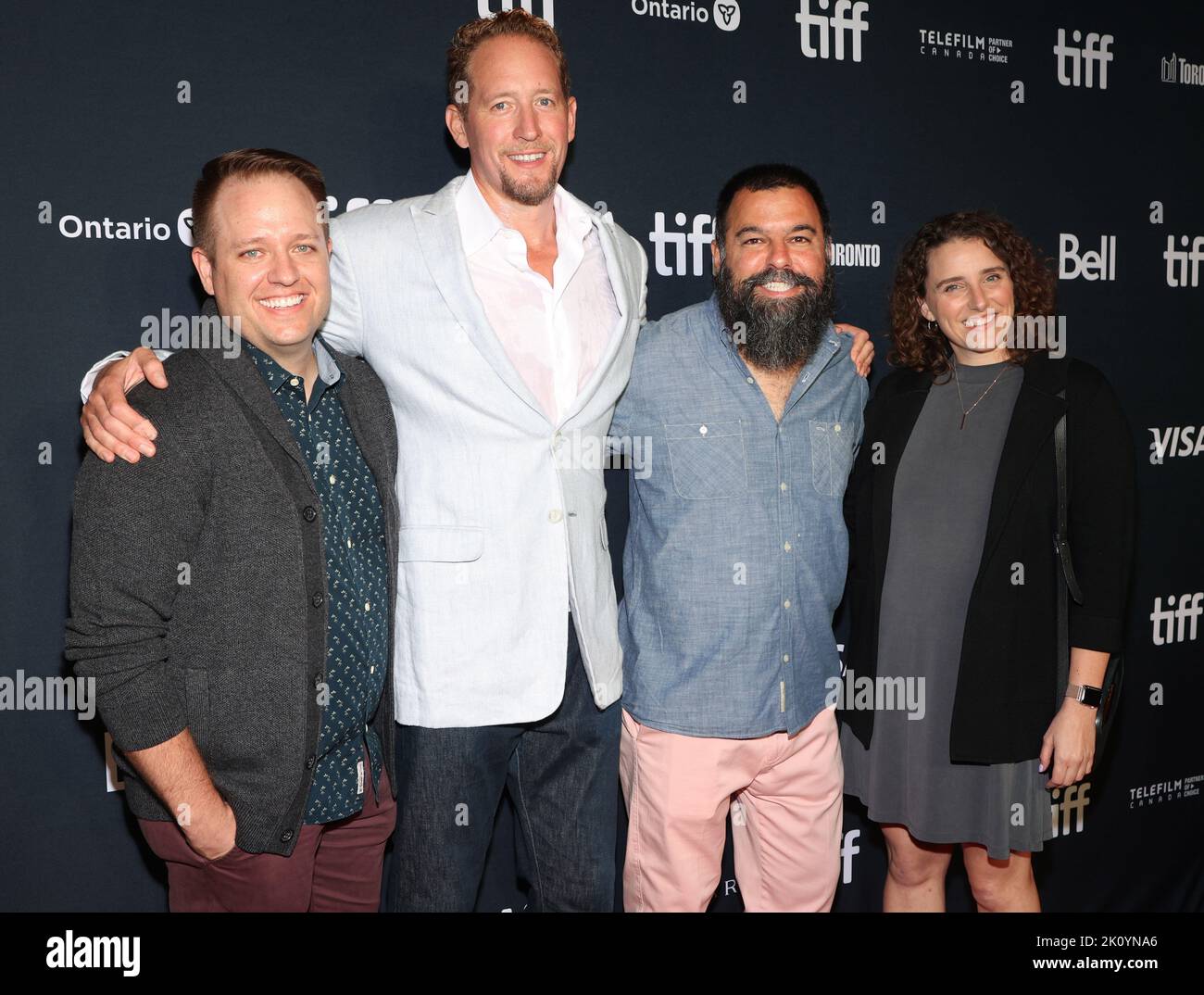 Dan Balgoyen, Zack Schiller, Andrew Miano, Britta Rowings arriving to ...