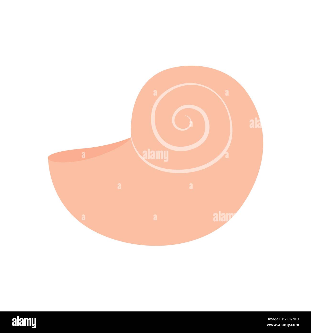 simple sea shell isolated on white background Stock Vector Image & Art ...