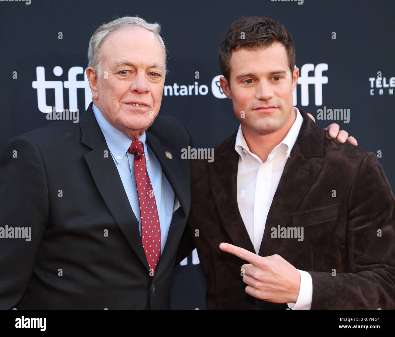 Rick Duggan and Jake Picking arriving to the "The Greatest Beer Run ...
