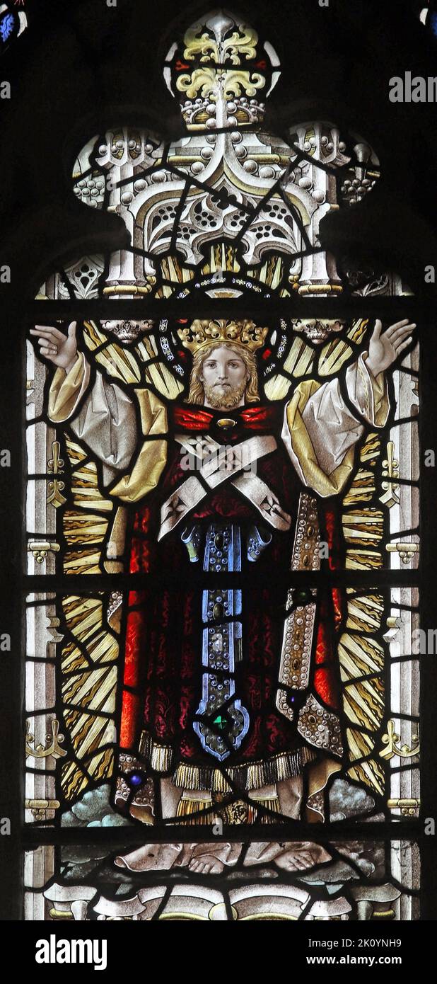 Stained glass window by Percy Bacon depicting Christ the Consoler, All ...