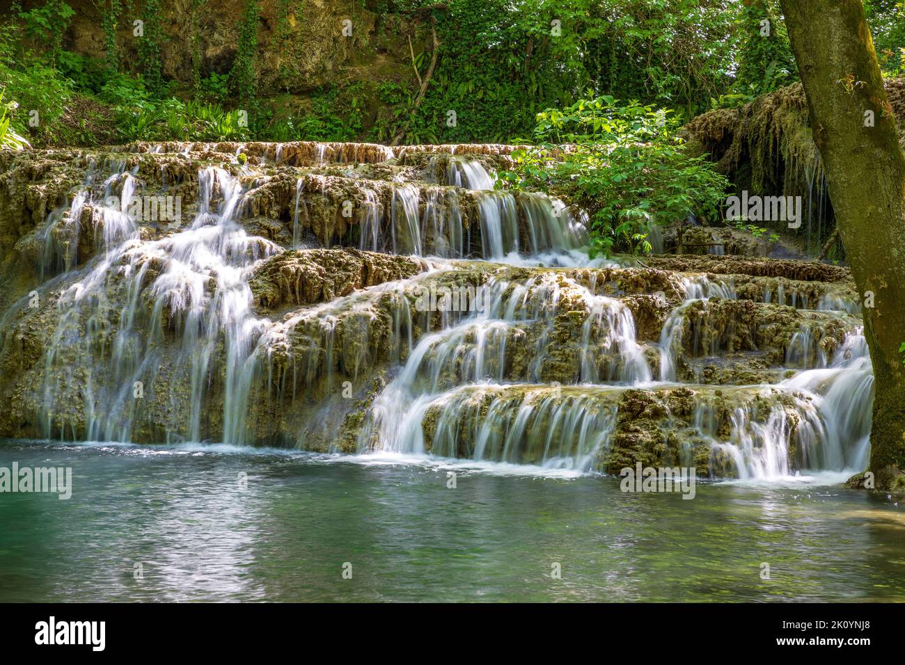 Cascade waterfalls. Krushuna falls in Bulgaria near the village of ...