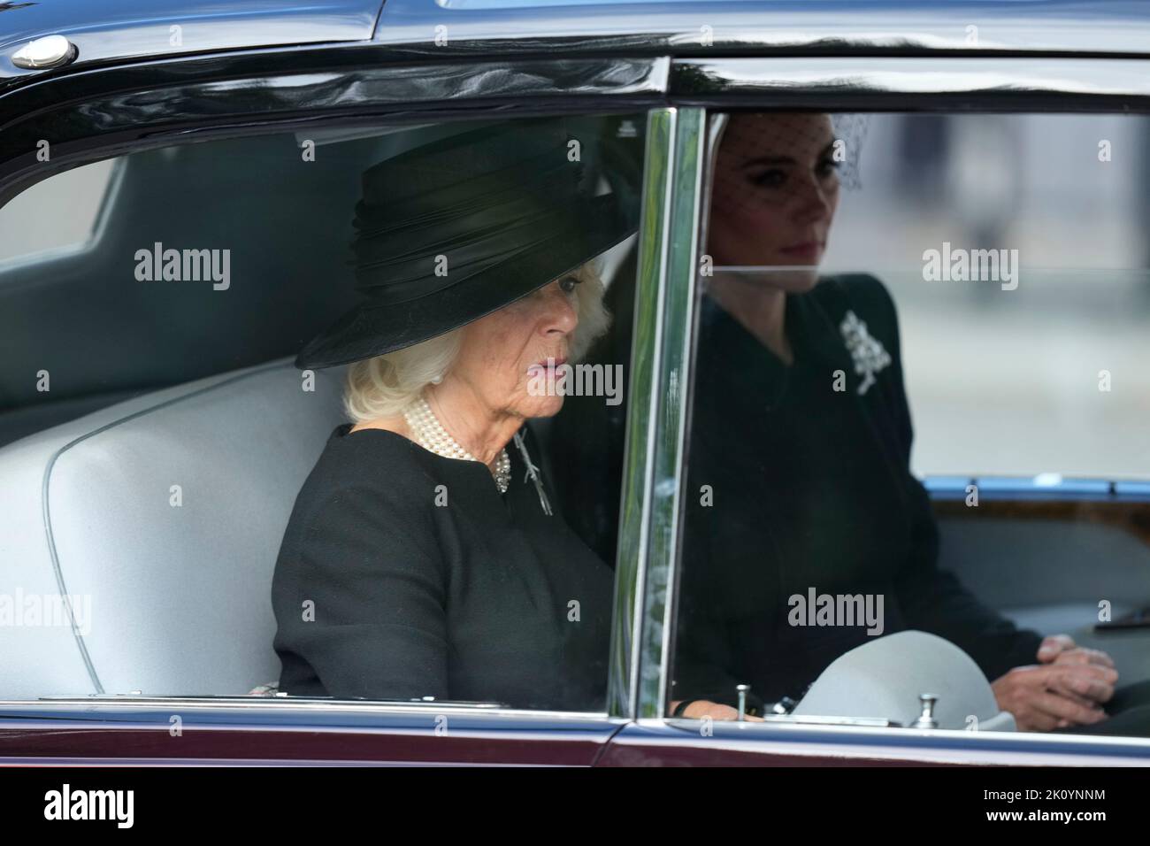 The Queen Consort and the Princess of Wales during the ceremonial ...