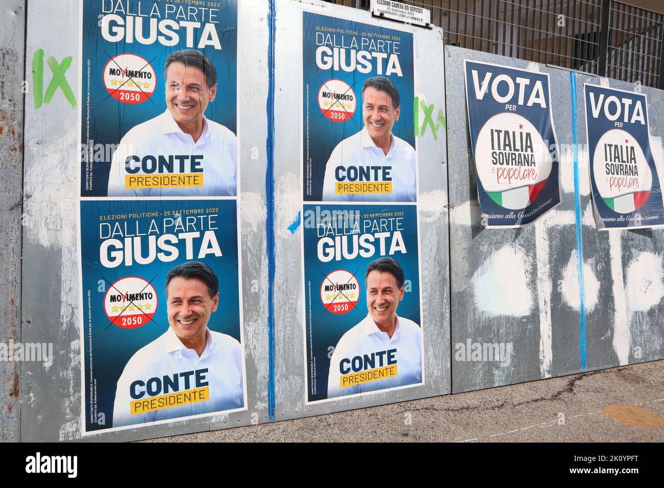 Italian Election wall posters of Political Parties for election day in ...