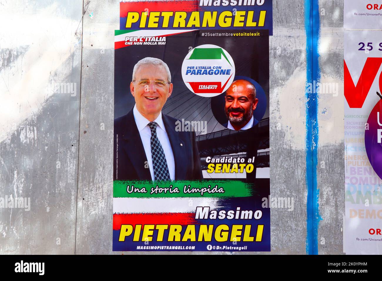Italian Election wall poster of Italexit Political Party with Paragone ...