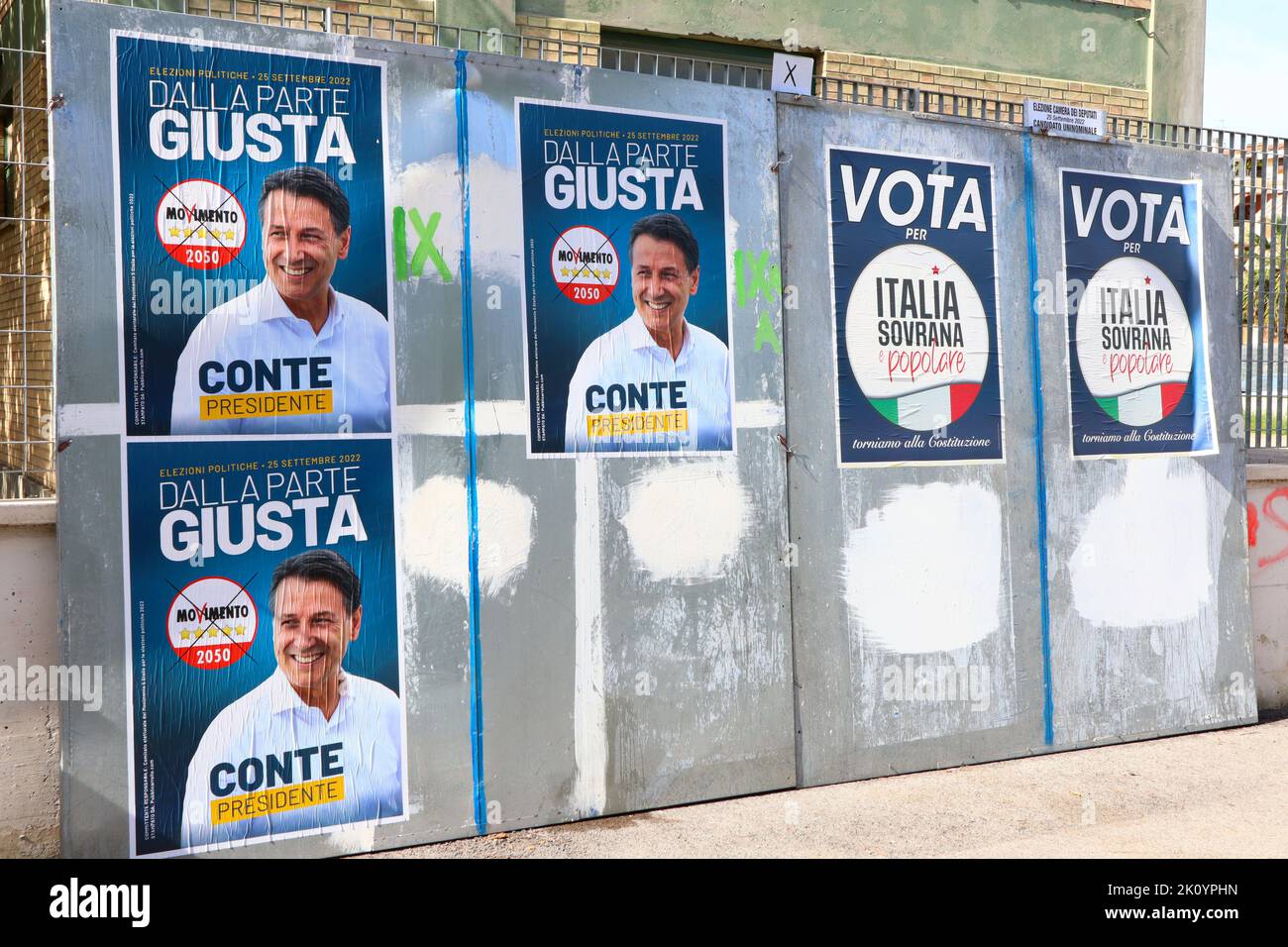 Italian Election wall posters of Political Parties for election day in ...