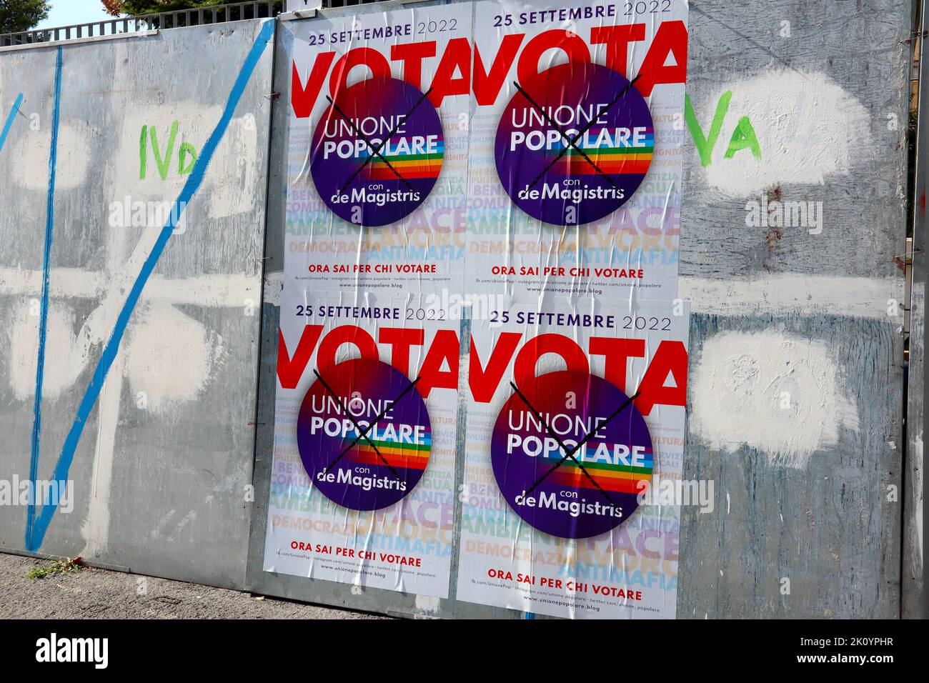 Italian Election wall posters of Political Party Unione Popolare with ...