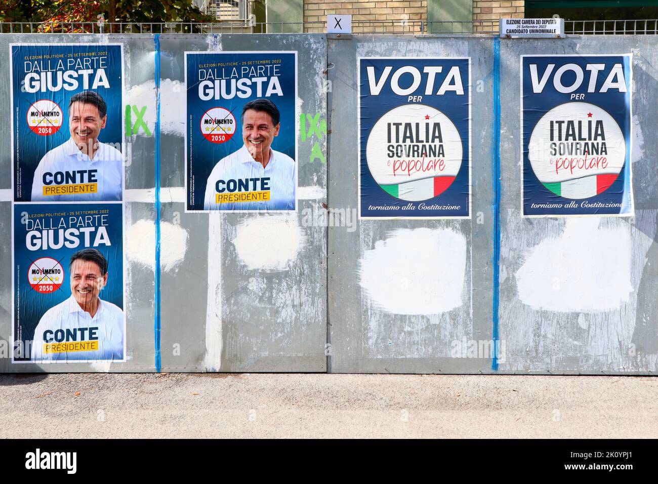 Italian Election wall posters of Political Parties for election day in ...