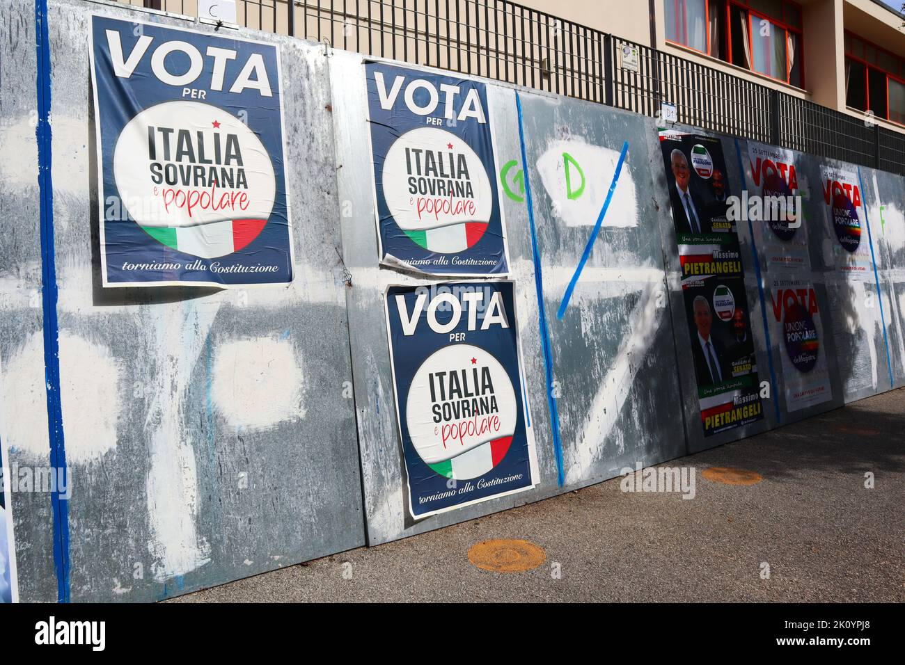 Italian Election wall posters of Political Parties for election day in ...