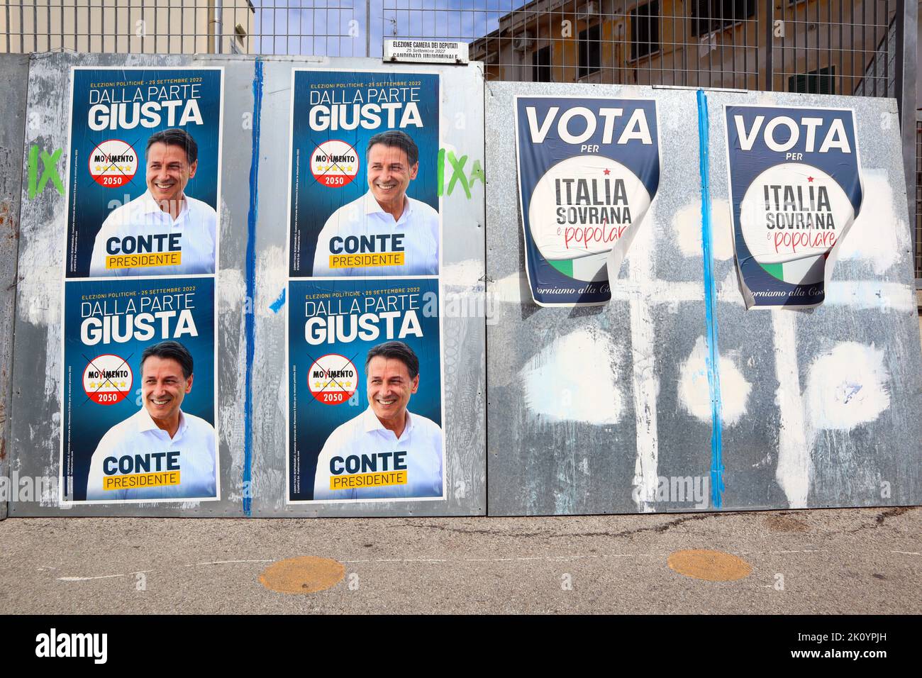 Italian Election wall posters of Political Parties for election day in ...