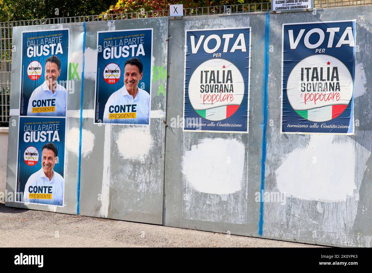 Italian Election wall posters of Political Parties for election day in ...