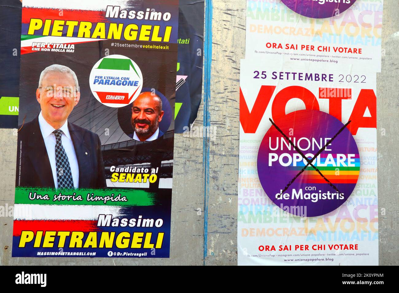 Italian Election wall posters of Political Parties for election day in ...