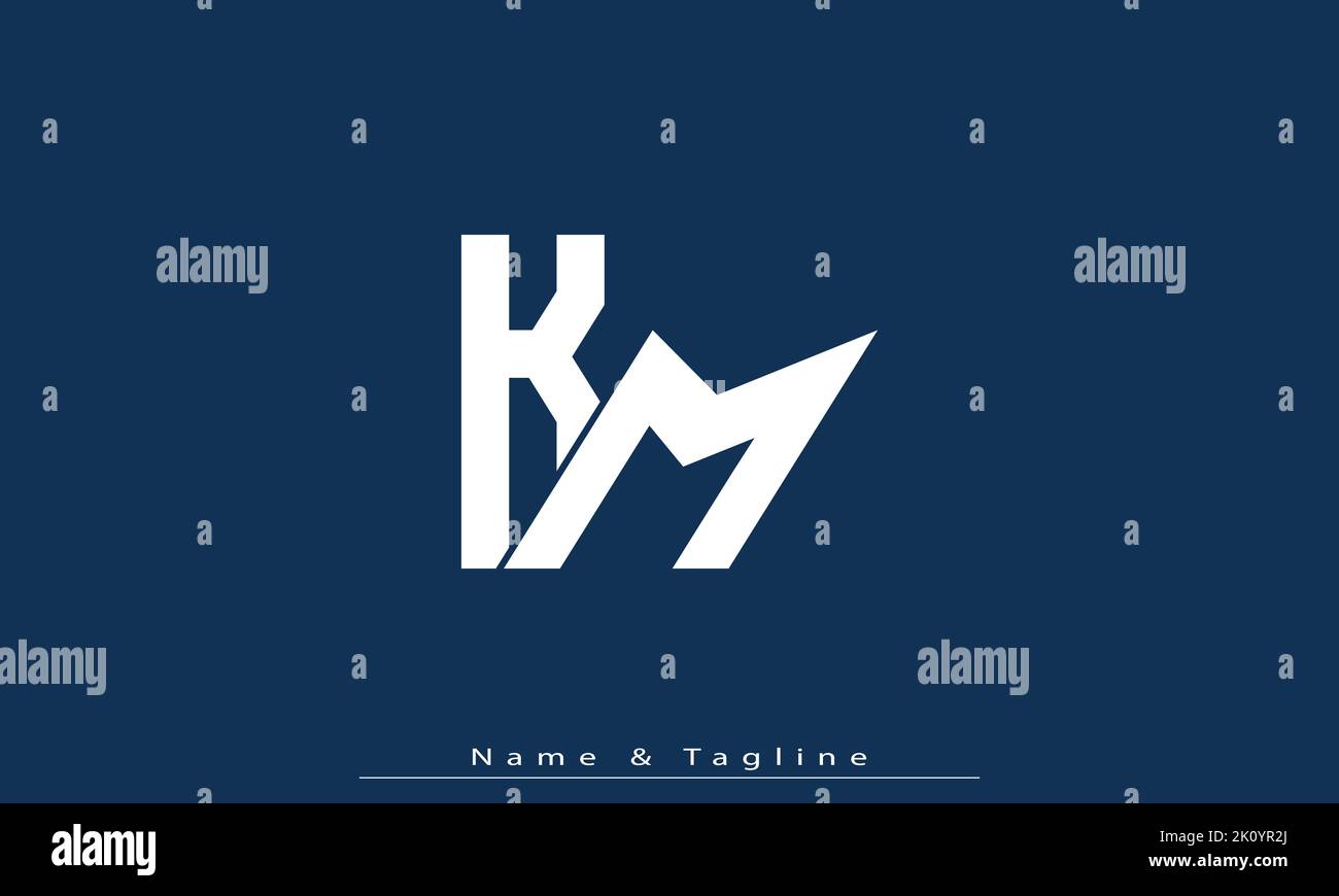 Alphabet letters Initials Monogram logo KM , MK Stock Vector Image ...