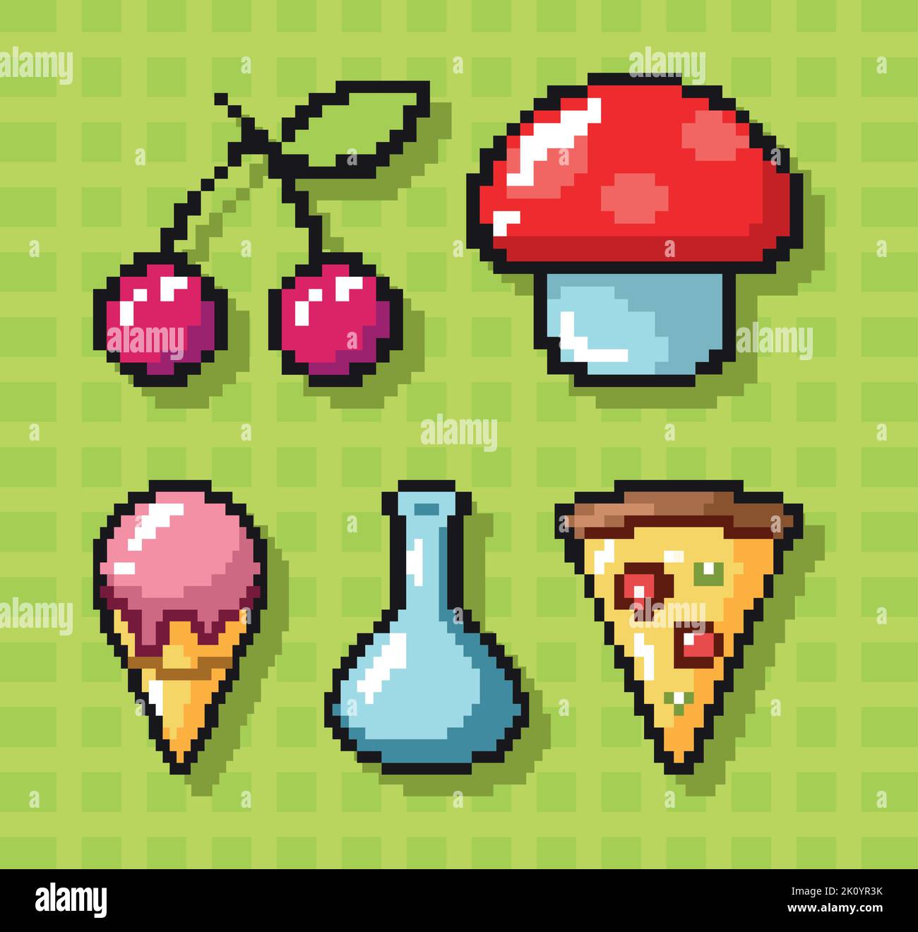 set of pixel art Stock Vector Image & Art - Alamy