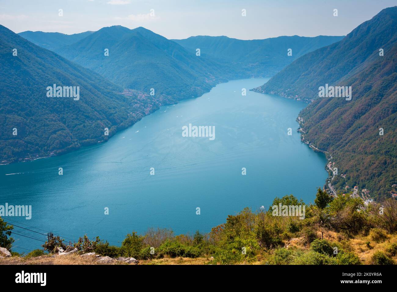 Beautiful nature of lake Como in summer, famous tourism destination ...