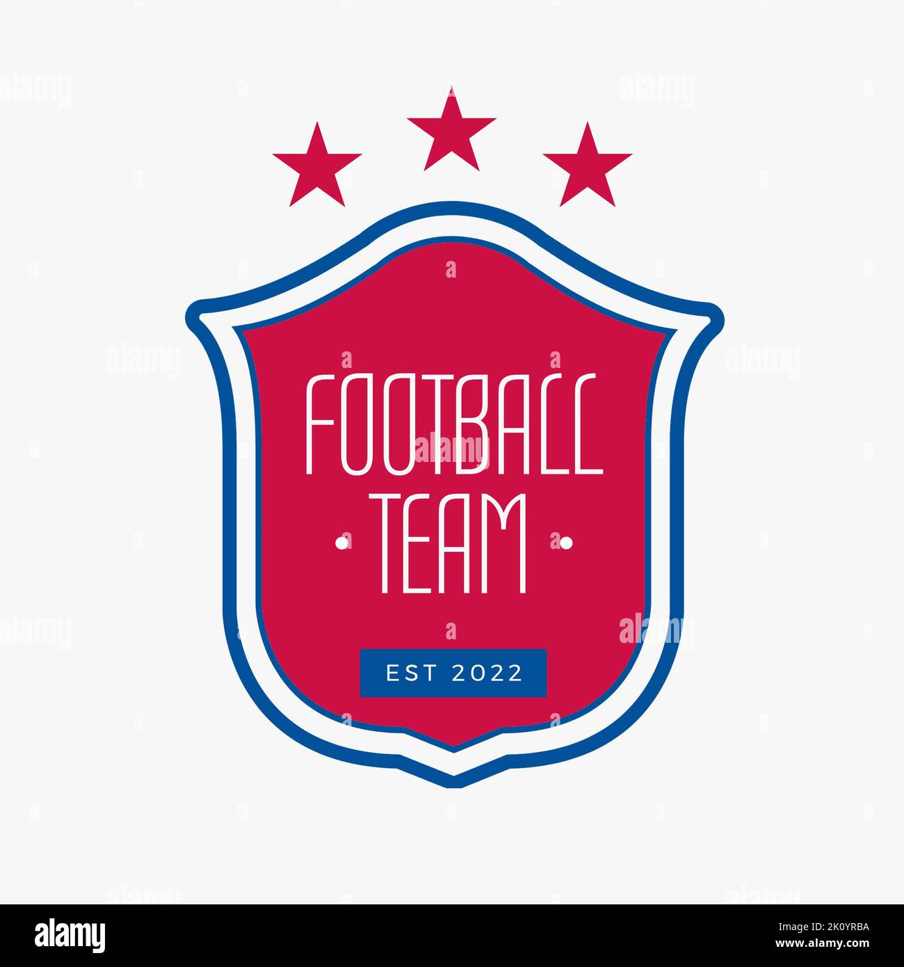 Composition of logo with football team text on white background Stock ...