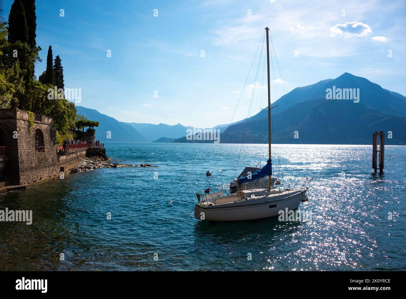 Beautiful nature of lake Como in summer, famous tourism destination ...