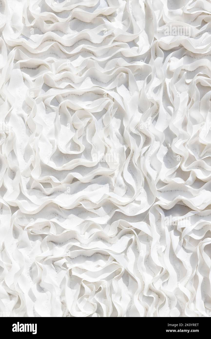 White ruffled fabric background Stock Photo - Alamy
