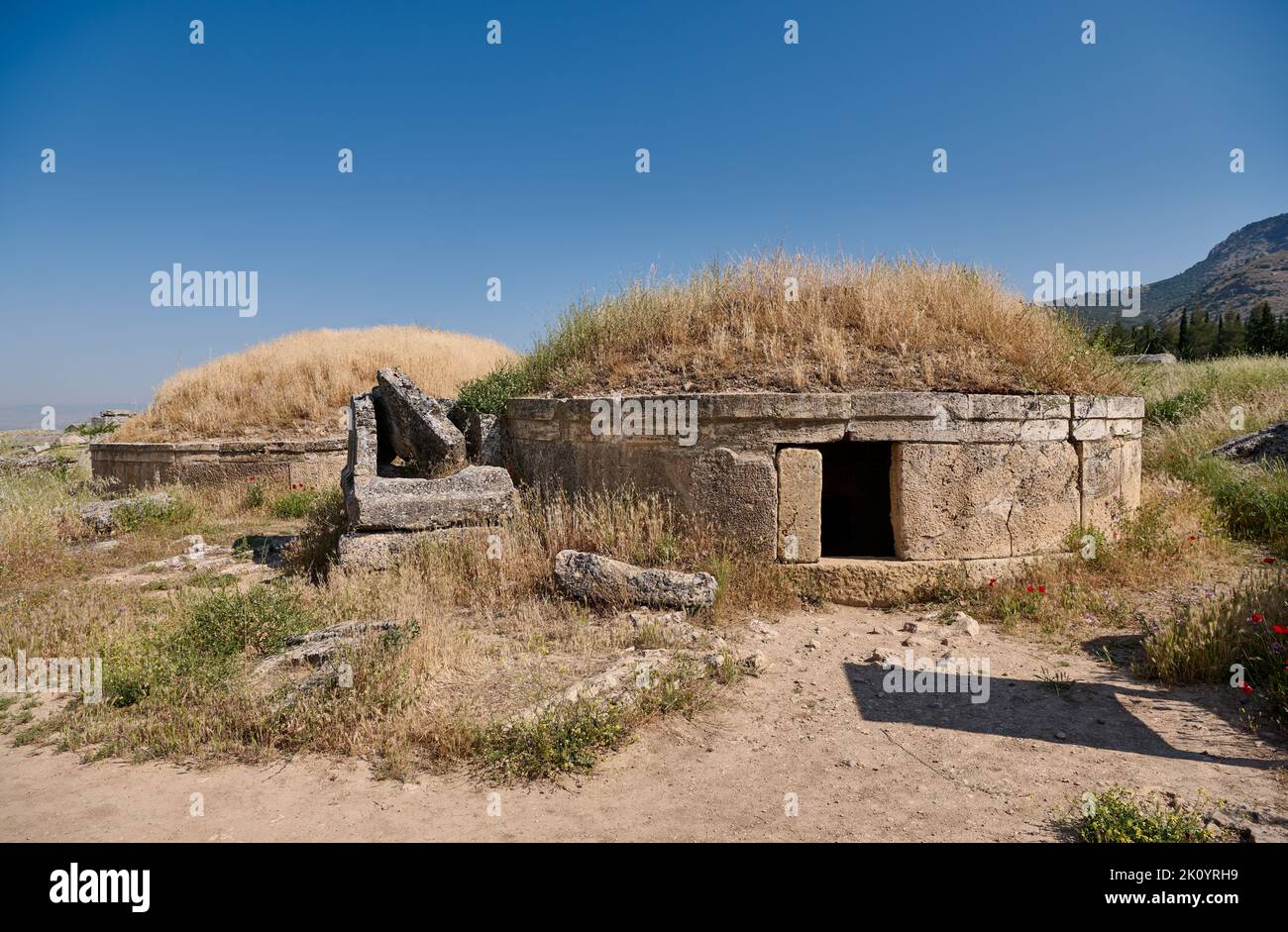 nothern necropolis in Greek Hierapolis Pamukkale Archeological Site ...
