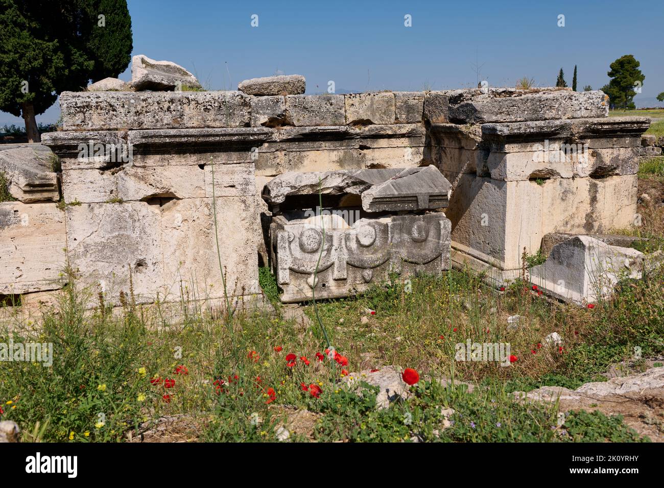 nothern necropolis in Greek Hierapolis Pamukkale Archeological Site ...