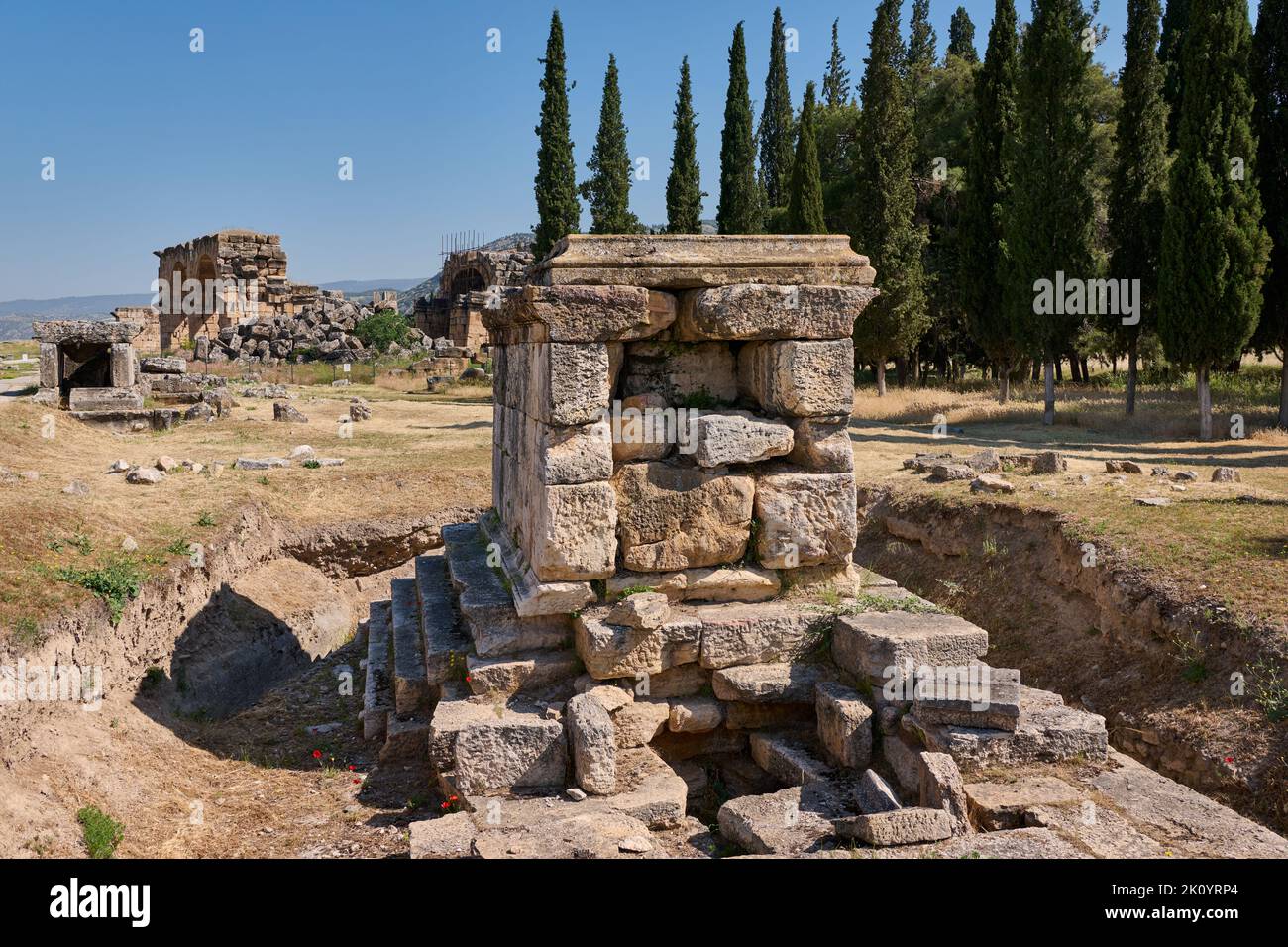 nothern necropolis in Greek Hierapolis Pamukkale Archeological Site ...