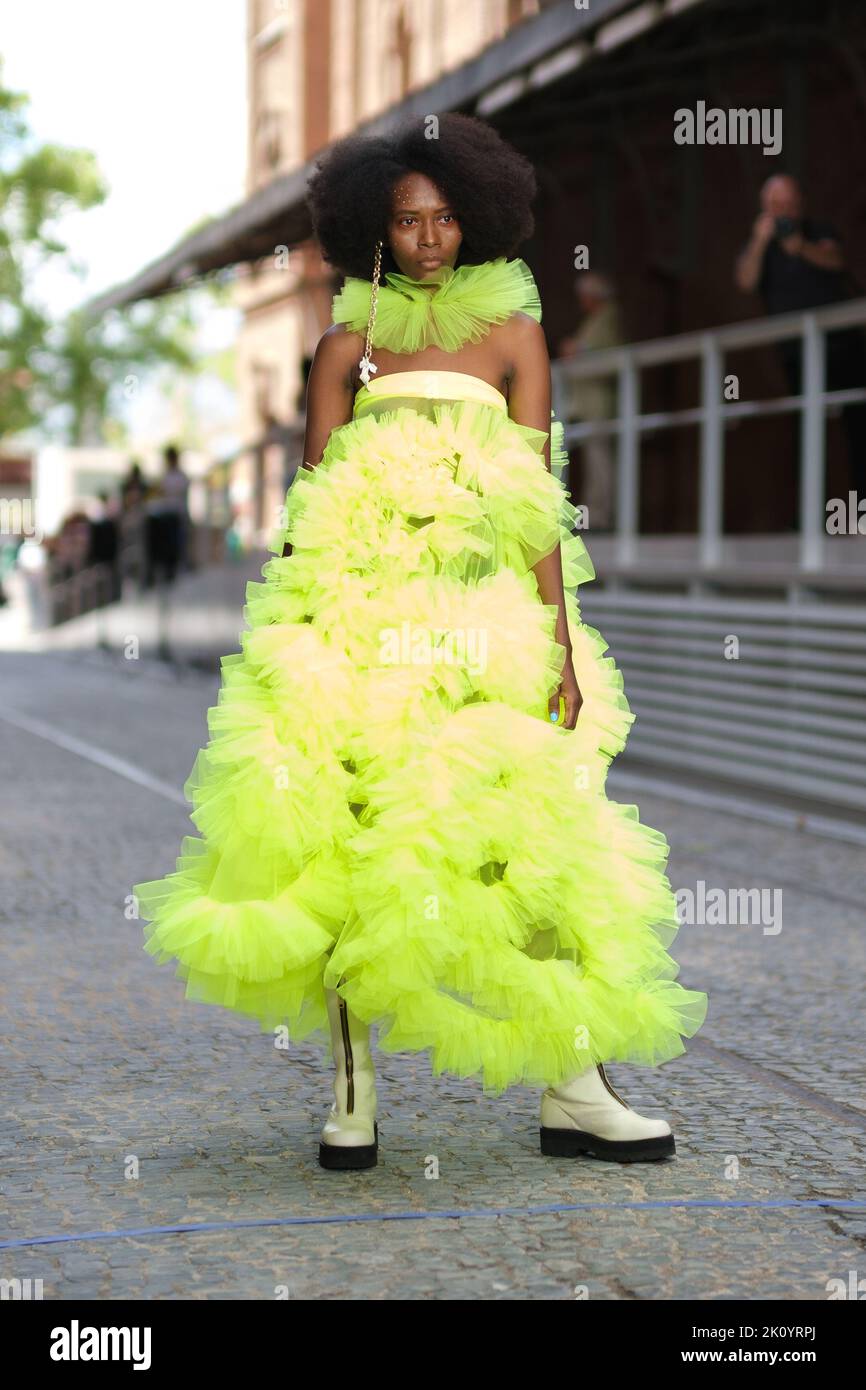 Madrid, Spain. 14th Sep, 2022. A model walks the runway wearing a ...