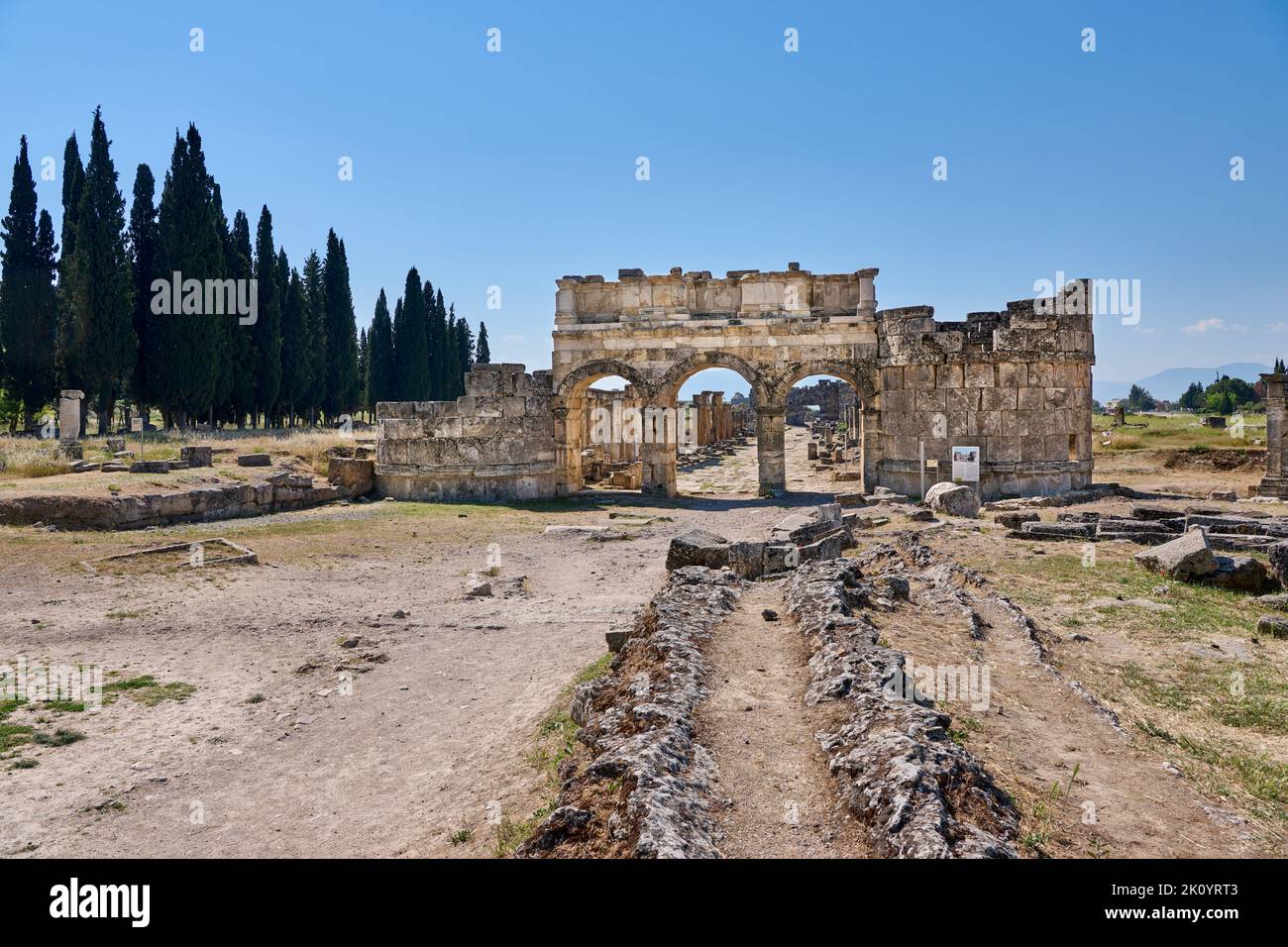 Frontinus Gate or Nothern Gate in Greek Hierapolis Pamukkale ...