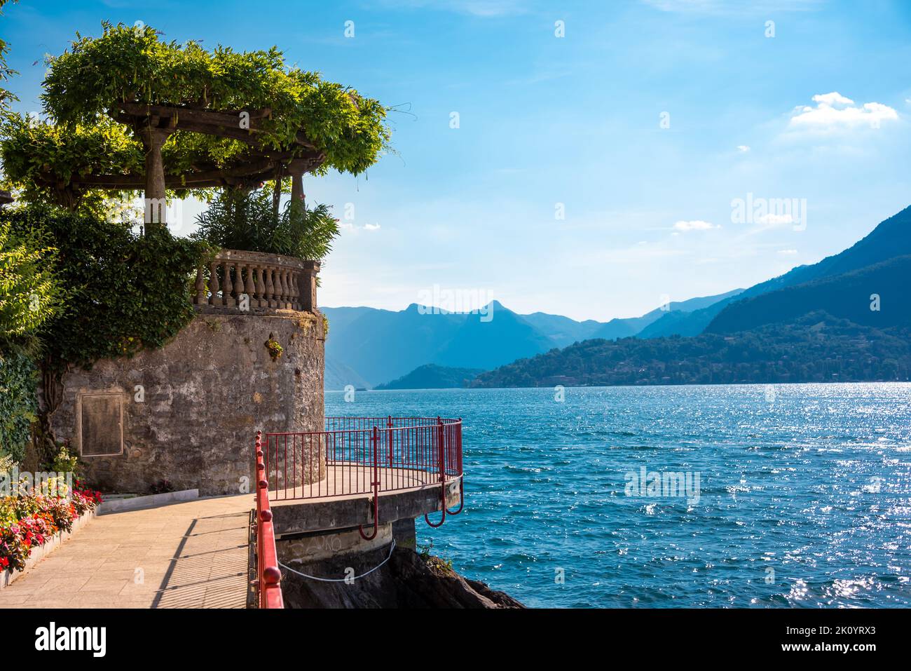 Beautiful nature of lake Como in summer, famous tourism destination ...
