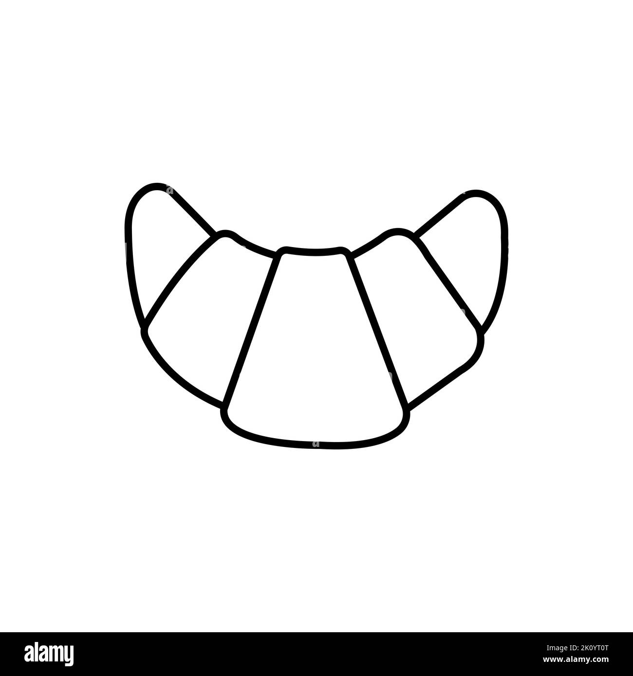Linear bakery croissant icon from Bistro and restaurant outline collection. Thin line bakery ...