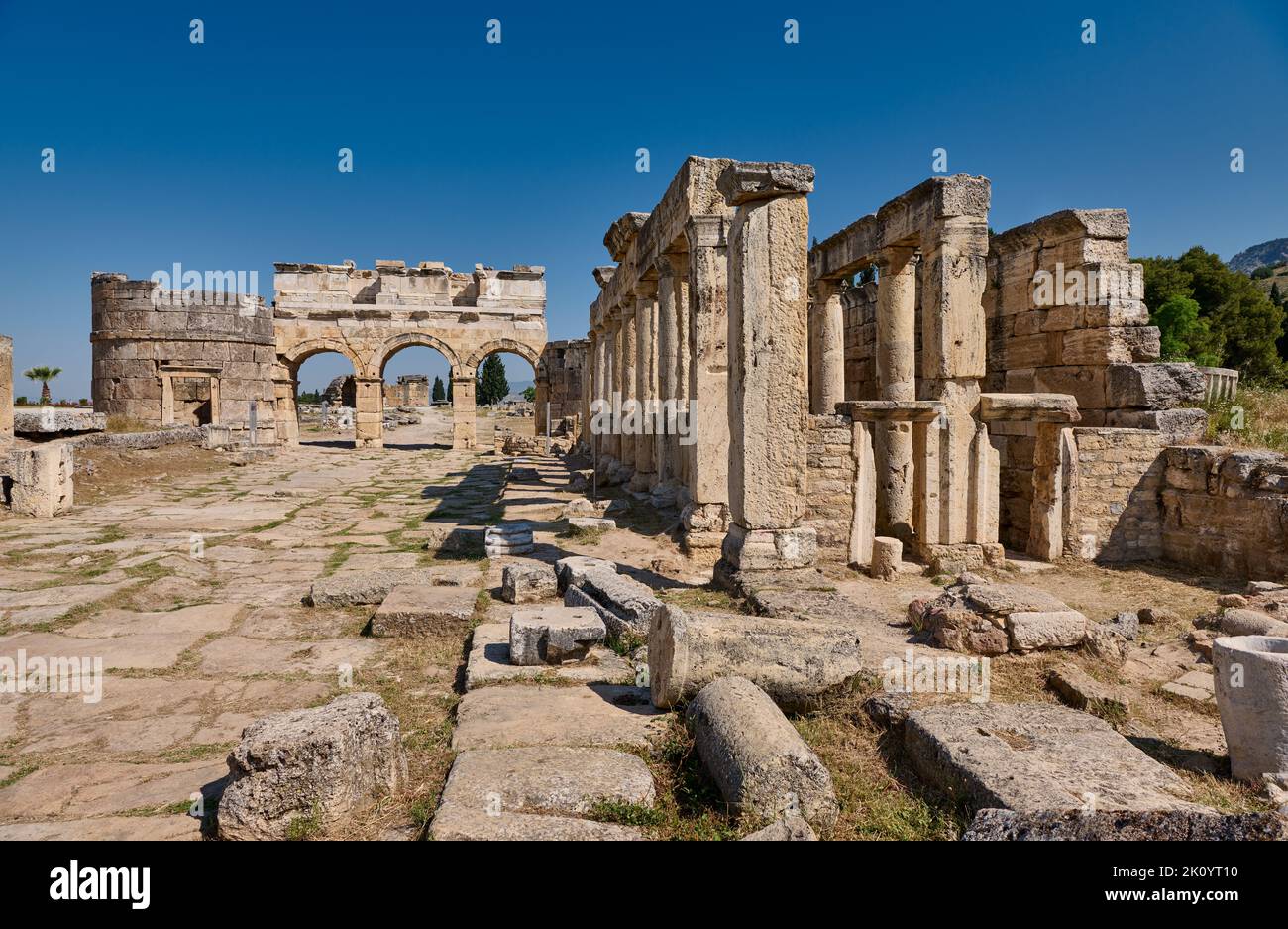latrines and Frontinus Gate or Nothern Gate in Greek Hierapolis ...