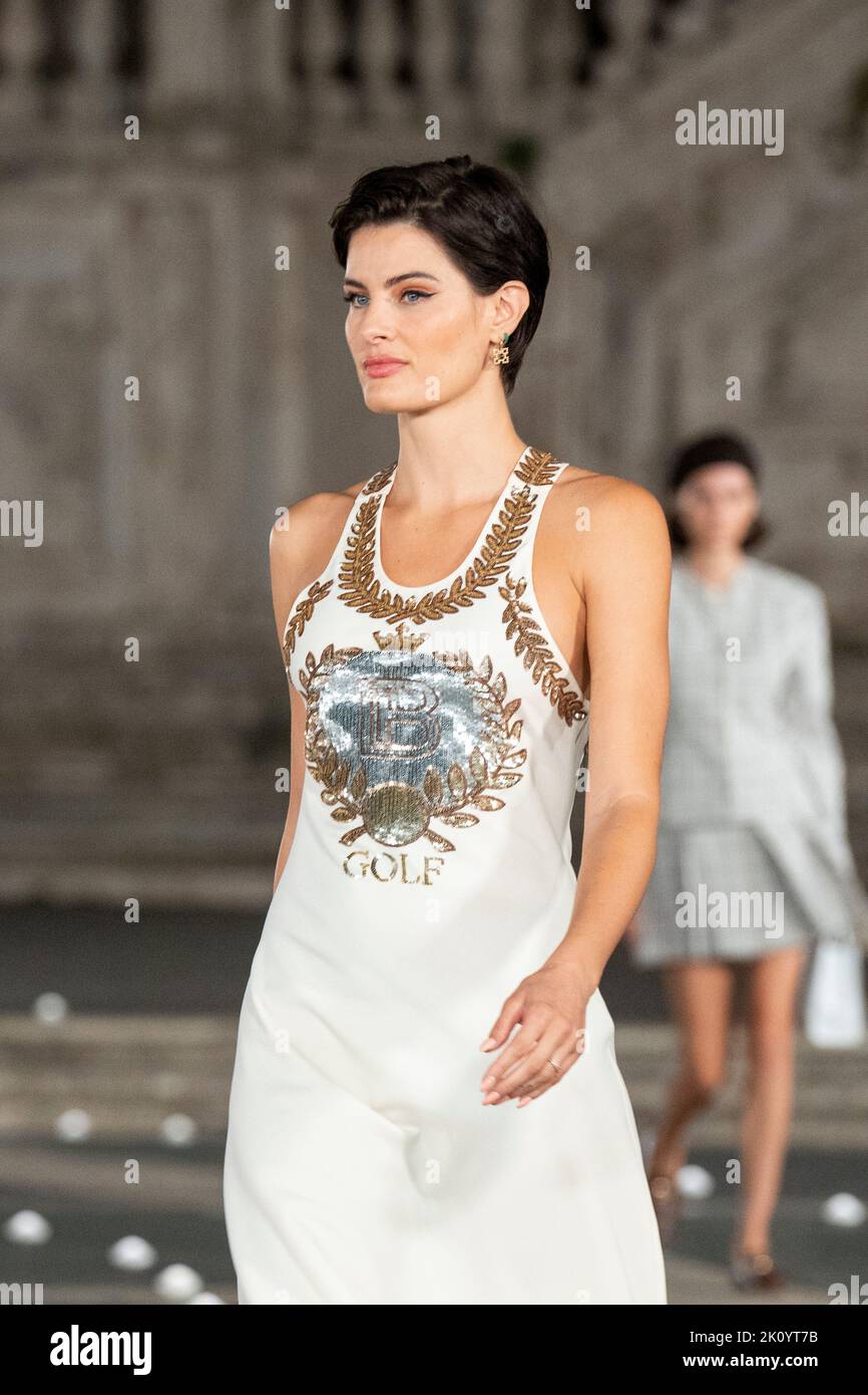 Rome, Italy. 12th Sep, 2022. A model walks the runway during the Laura ...